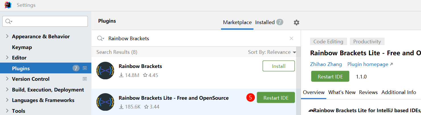 在IDEA中安装和使用彩虹括号插件RainbowBrackets-开发者社区-阿里云