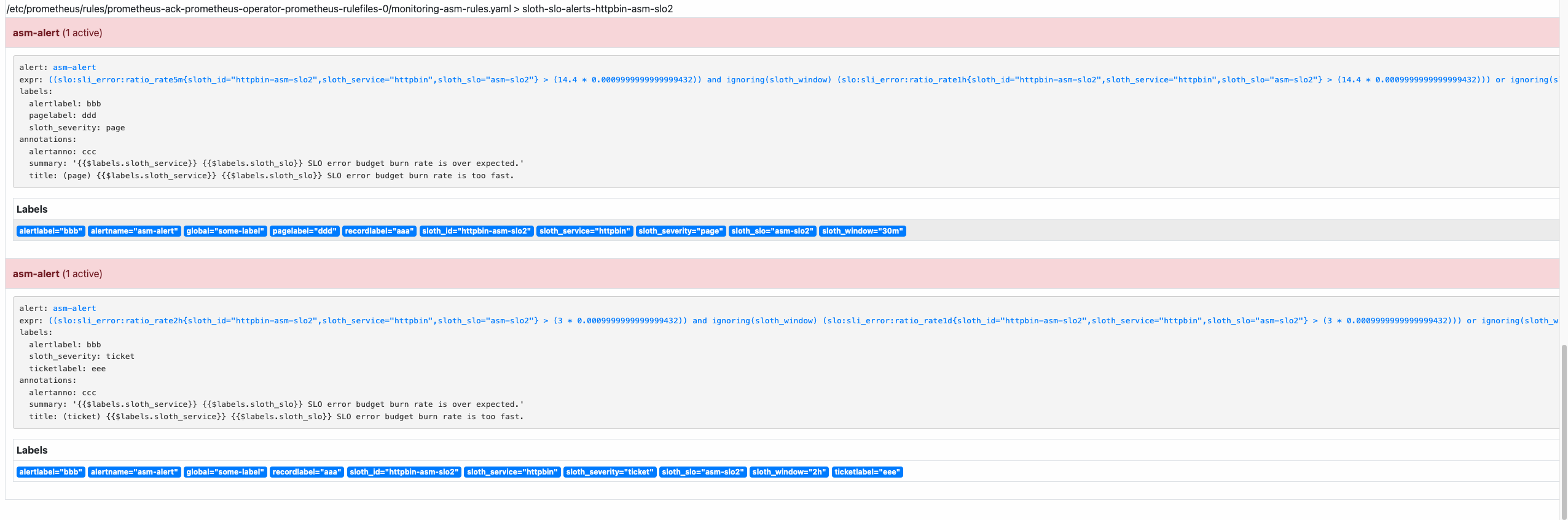 在ASM中为应用服务启用SLO（4）：导入生成的规则到Prometheus中执行SLO-阿里云开发者社区