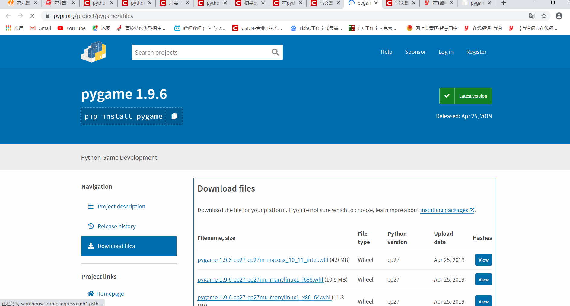 python安装pygame------我的是python3.8.1，电脑64位机-阿里云开发者社区