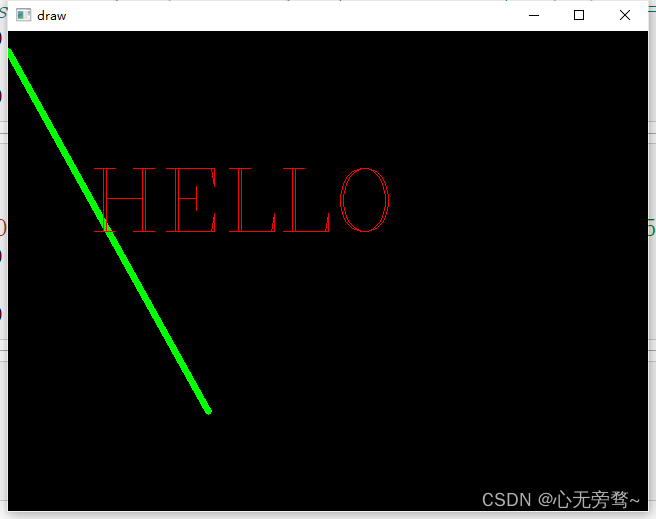 Opencv——line、circle、rectangle、ellipse、polylines函数的使用和绘制文本puttext函数以及绘制