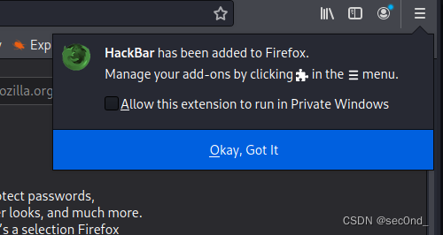 Kali Firefox浏览器离线安装Hackbar插件-开发者社区-阿里云