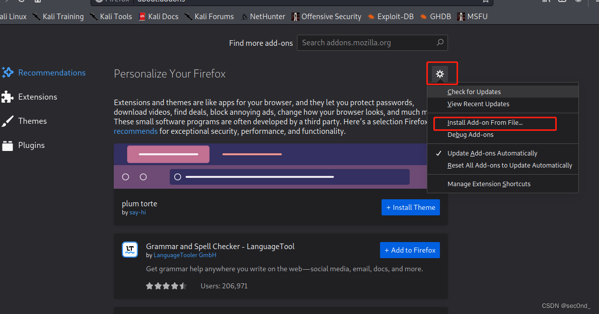 Kali Firefox浏览器离线安装Hackbar插件-开发者社区-阿里云