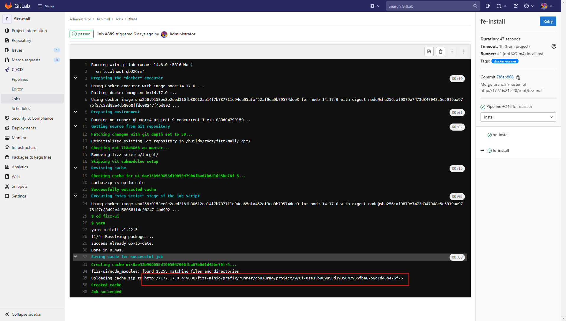GitLab Runner 配置分布式缓存MinIO-阿里云开发者社区