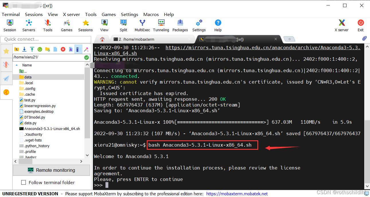 基于远程服务器安装配置Anaconda环境及创建python虚拟环境详细方案（一）-阿里云开发者社区