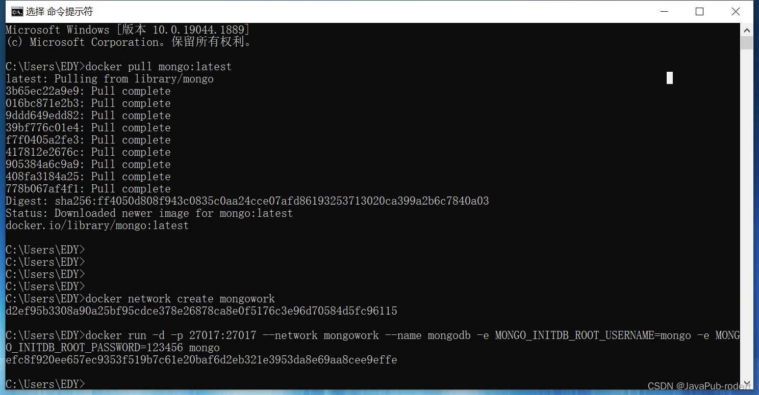 windows下基于docker安装mongodb-阿里云开发者社区