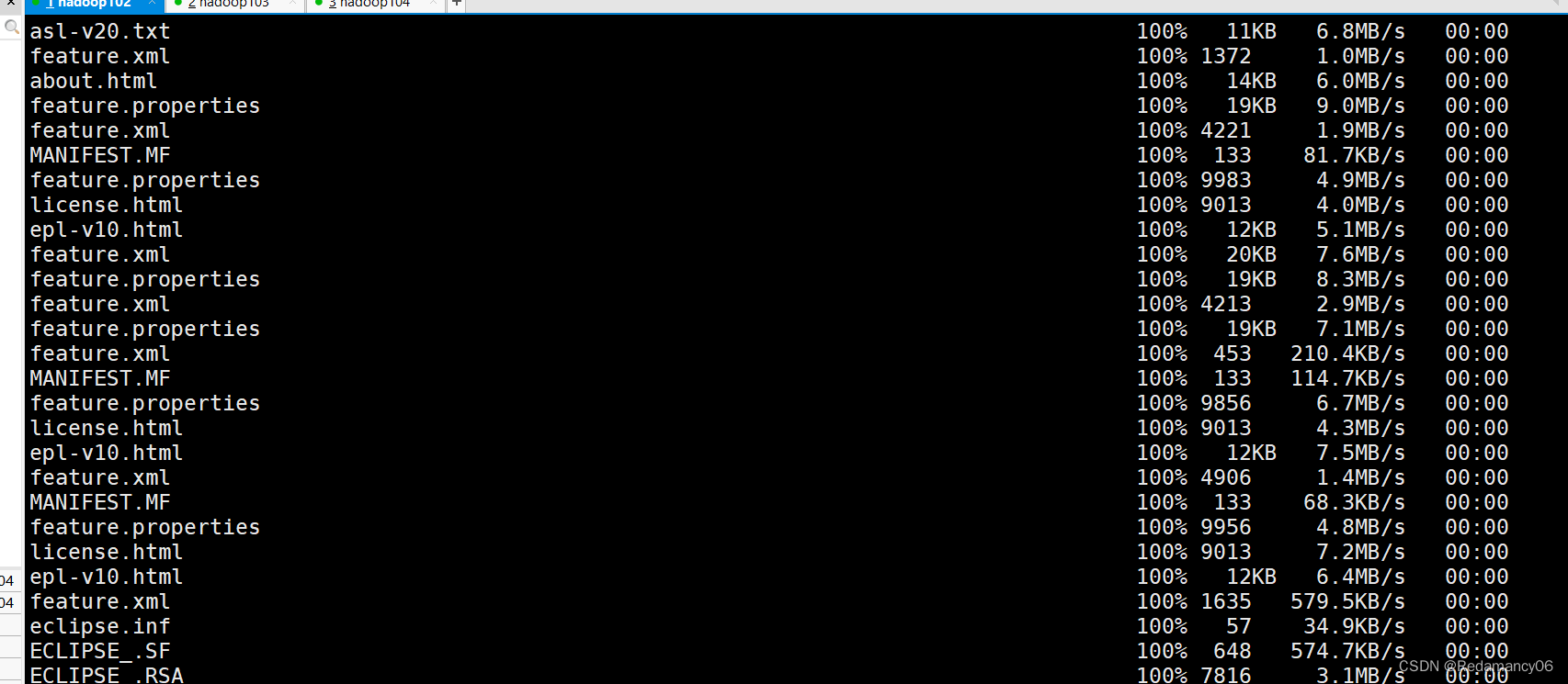 Hadoop WordCount scp rsync 