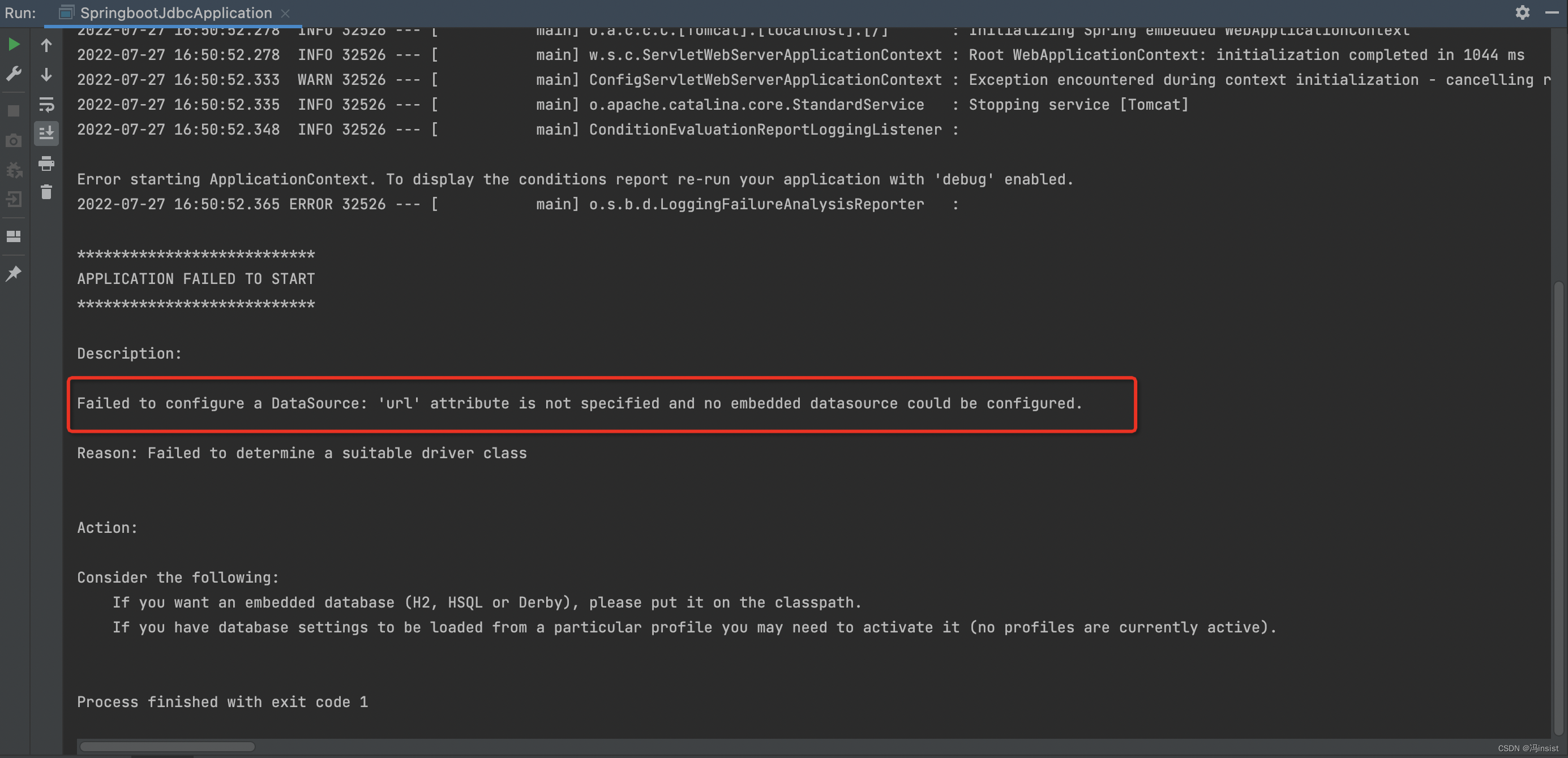 SpringBoot项目中使用JdbcTemplate连接并操作MySQL数据库-开发者社区-阿里云