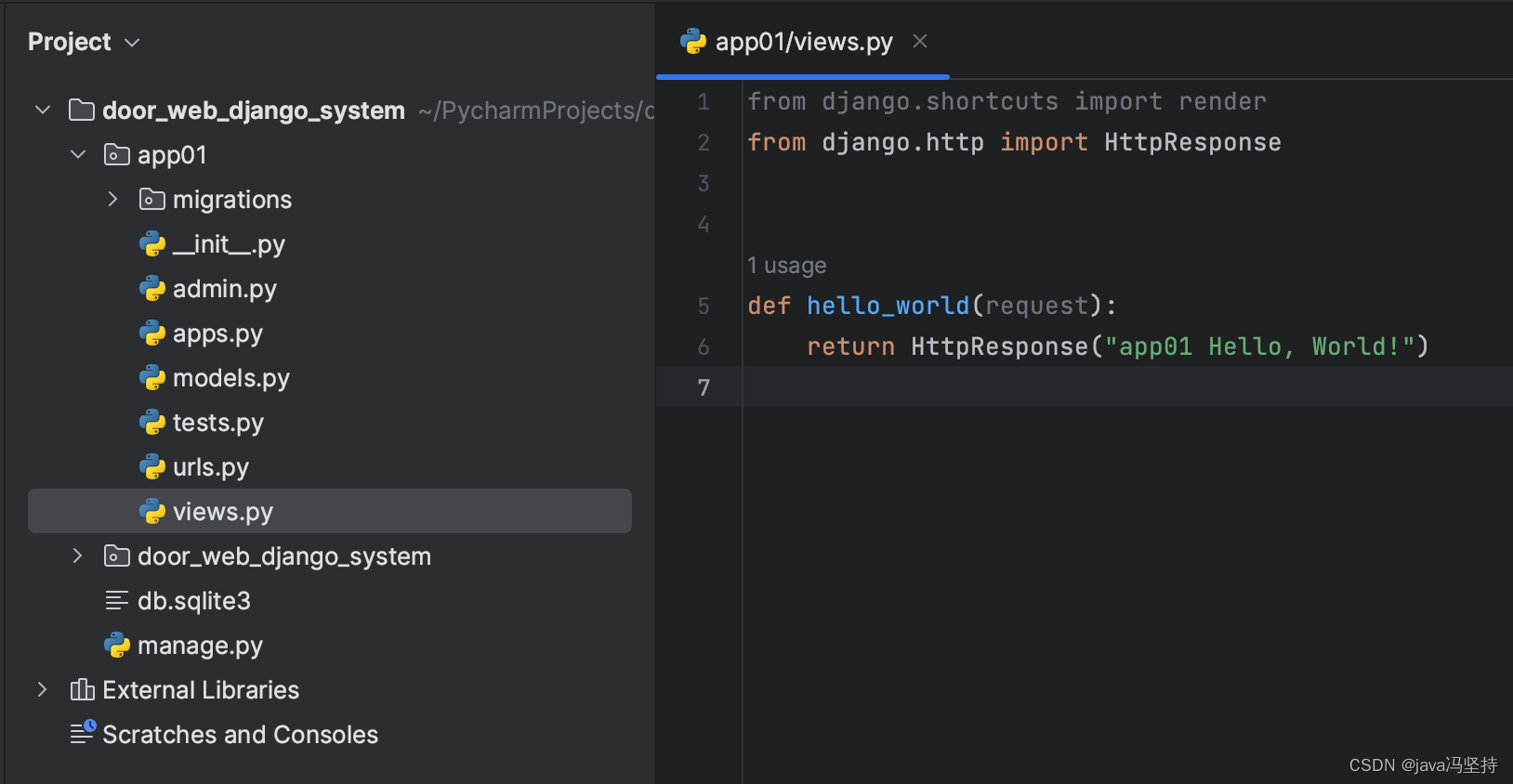 Django学习一：创建Django框架，介绍Django的项目结构和开发逻辑。创建应用，编写主包和应用中的helloworld-阿里云开发者社区