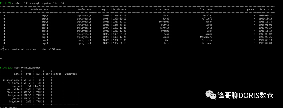 Apache Doris 整合 FLINK CDC 、Paimon 构建实时湖仓一体的联邦查询入门-阿里云开发者社区