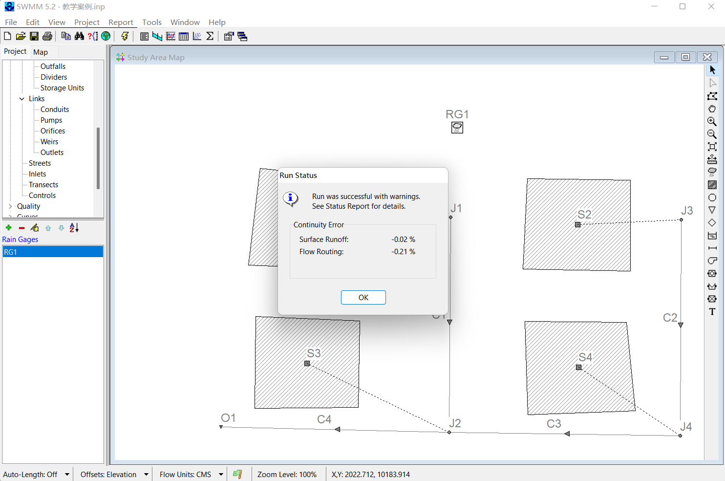 SWMM从入门到实践教程 04 快速入门案例的模拟执行-阿里云开发者社区