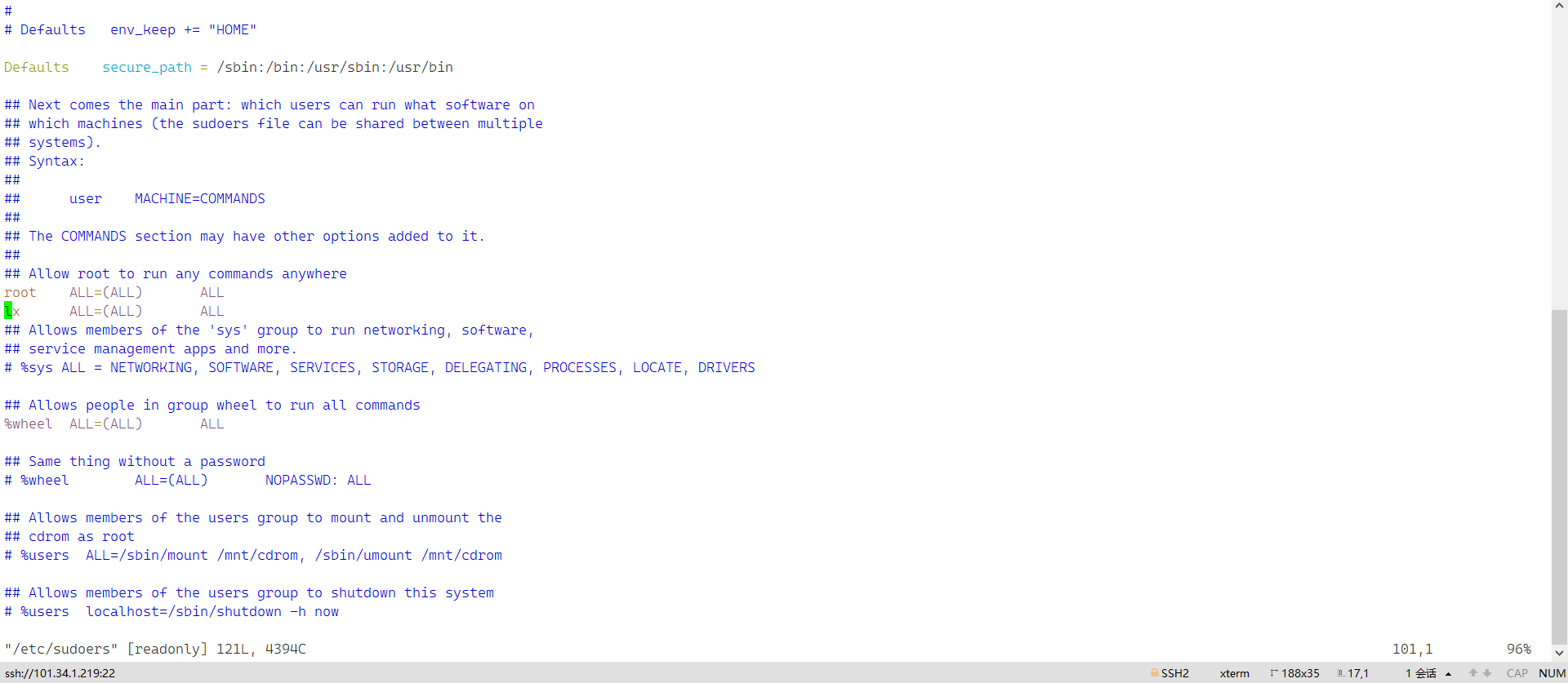 Linux配置sudoers文件授予普通用户sudo权限-开发者社区-阿里云