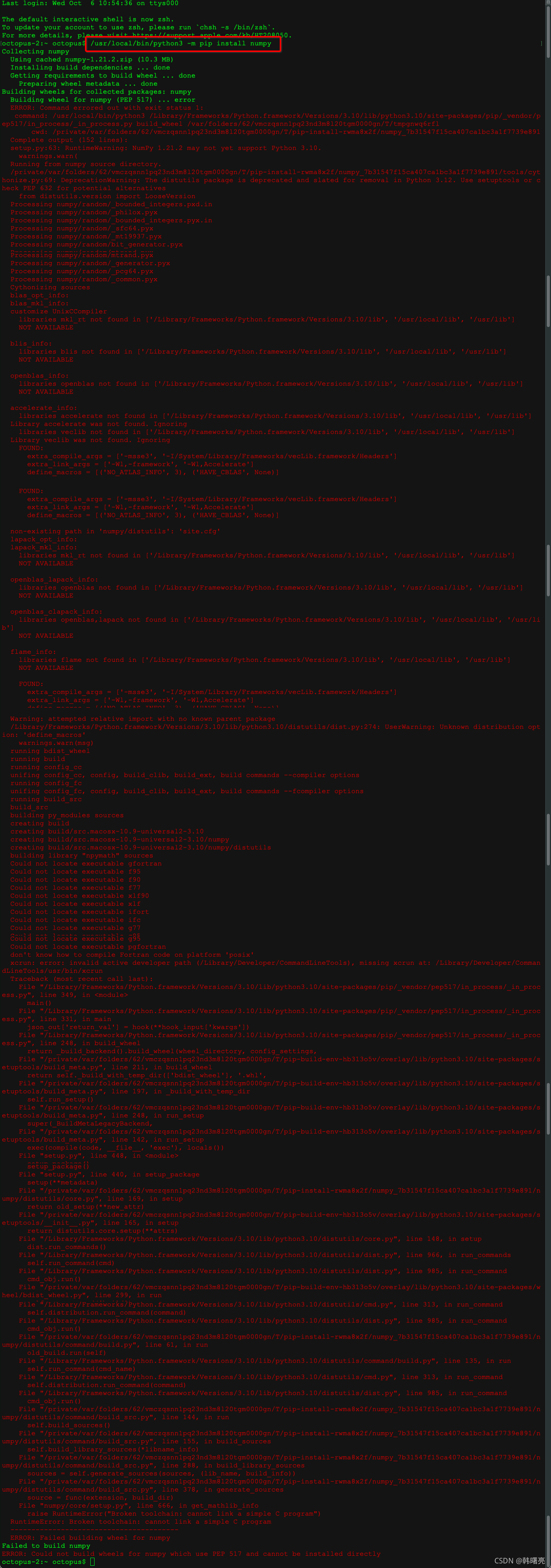  Mac Python ERROR Could Not Build Wheels For Numpy Which 