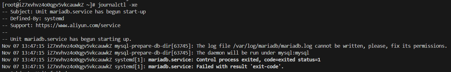 Linux安装MariaDB后解决权限用户导致的启动失败-开发者社区-阿里云