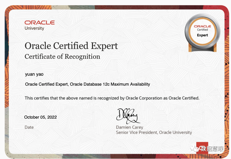 中国第一个Oracle高可用认证大师？-阿里云开发者社区