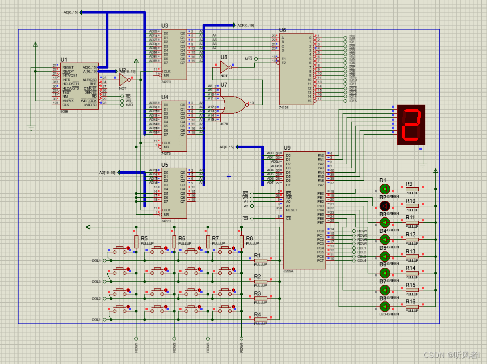 proteus并行接口芯片8255A的应用—键盘与数码管-阿里云开发者社区