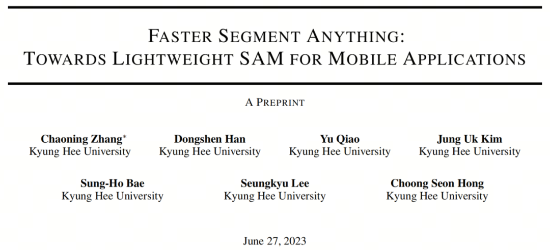 MobileSAM来啦 | 比SAM小60倍，比FastSAM快4倍，速度和效果双赢-阿里云开发者社区
