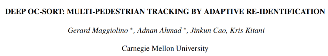 DeepSORT再升级 | Deep OC-SORT引入目标外观信息，大幅领先SOTA-阿里云开发者社区