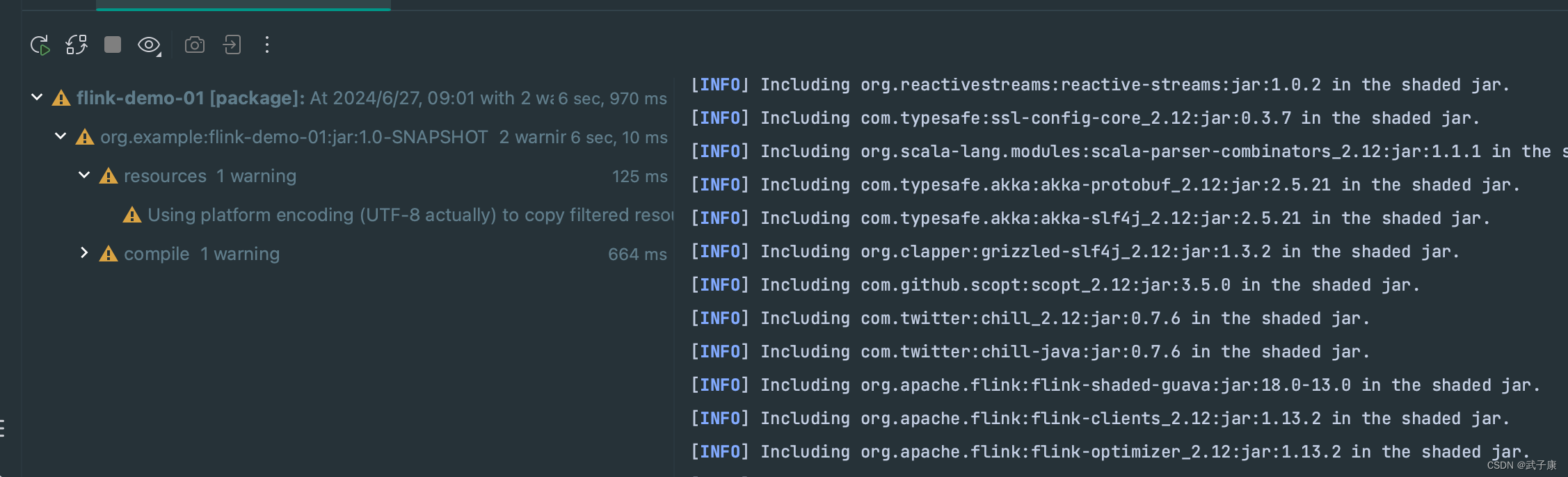 Flink-11 Flink Java 3分钟上手 打包Flink 提交任务至服务器执行 JobSubmit Maven打包Ja配置 maven-shade-plugin-阿里云开发者社区