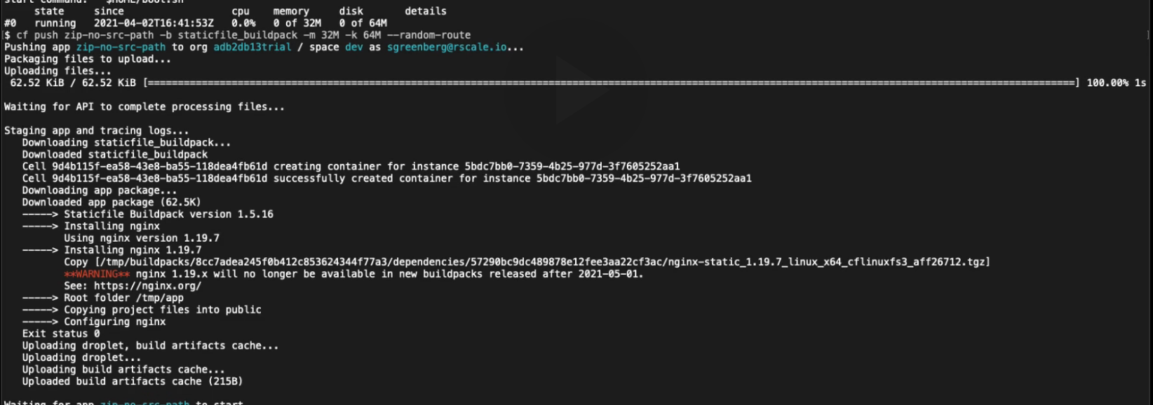 Cloud Foundry 3. cf 命令（1）-阿里云开发者社区
