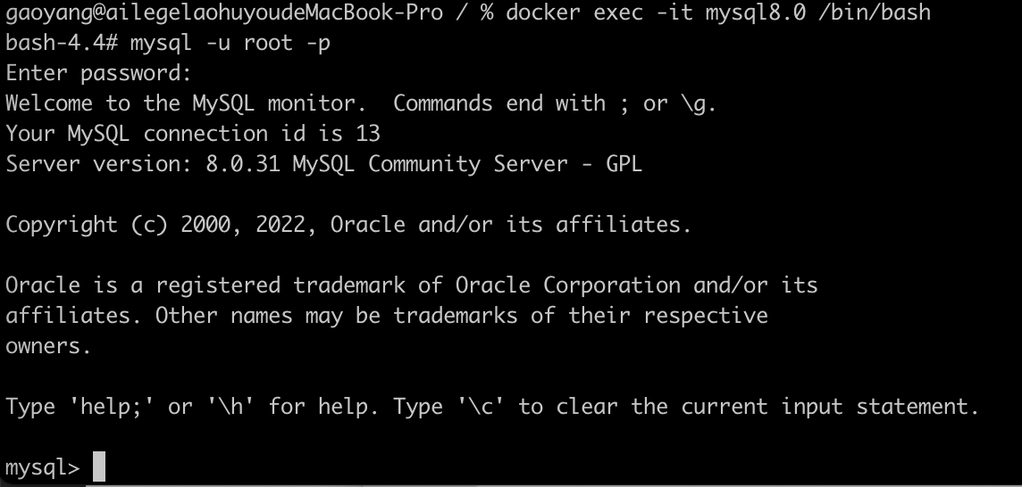 【MySQL】 Docker 安装 MySQL8.0（mac）-阿里云开发者社区
