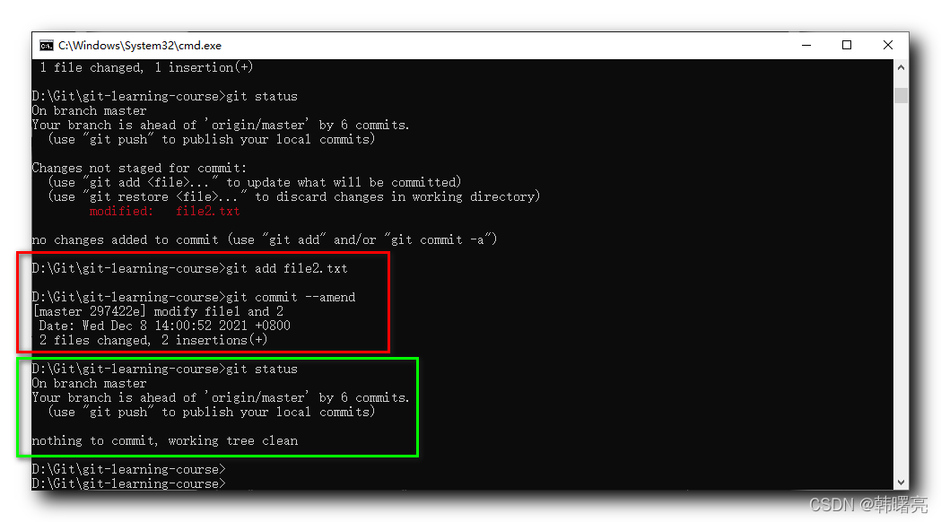 【Git】Git 版本管理 ( 补充提交版本 git commit --amend | 版本库提取文件 git checkout -- filename | 删除文件 git rm )（一 ...