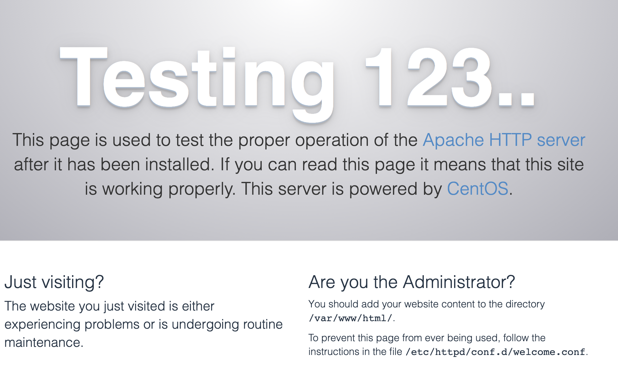 域名绑定后访问出现testing123_问答-阿里云开发者社区