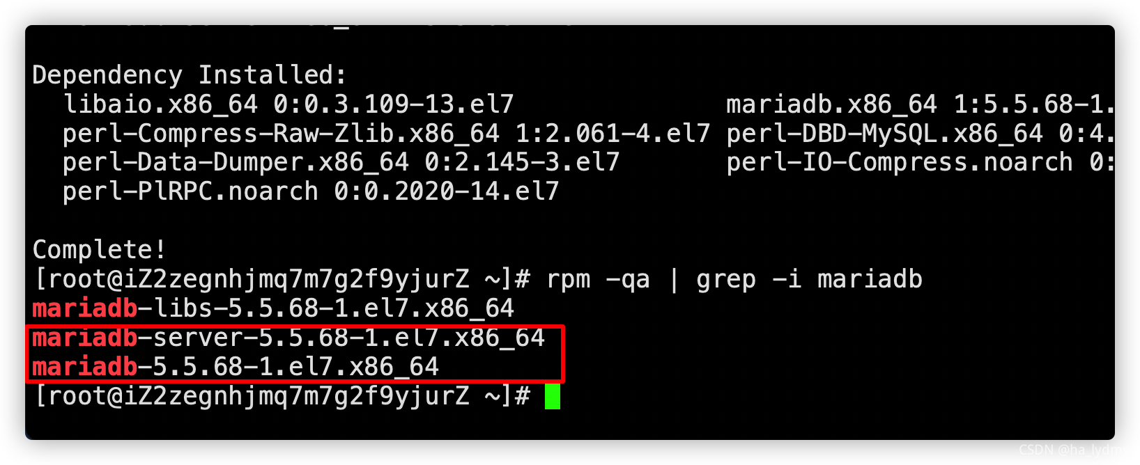 Linux（centos 7.5）服务器安装MariaDB-阿里云开发者社区
