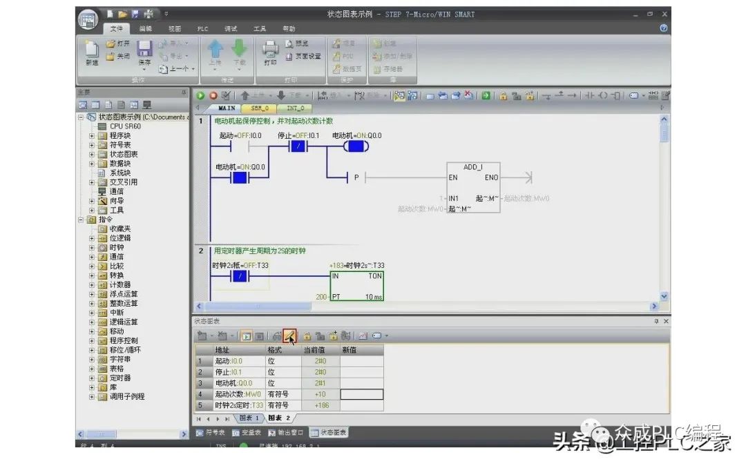 西门子S7-200 SMART如何使用状态图表，如何创建、监视、强制、趋势显示-阿里云开发者社区