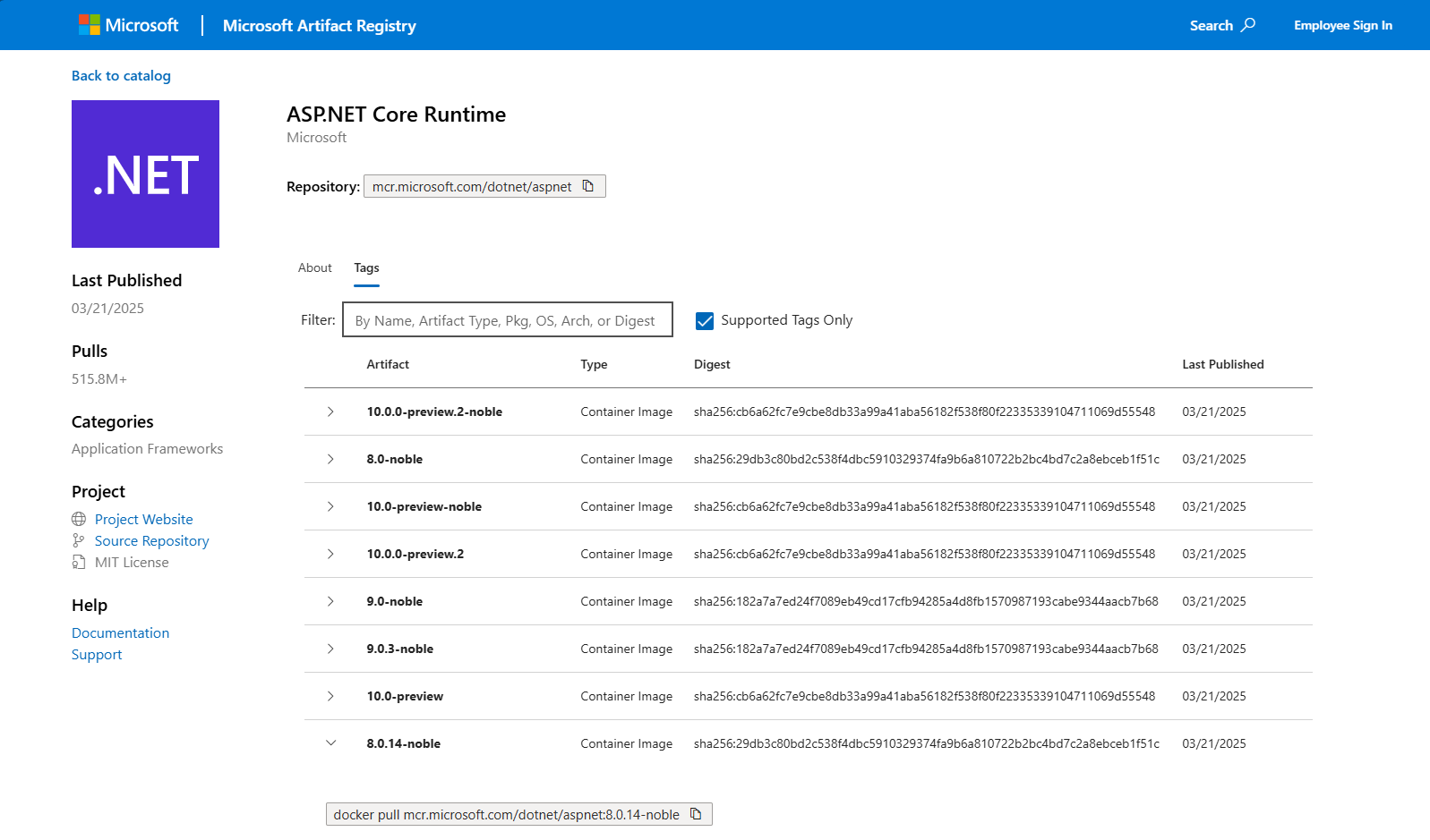 MCR 微软 docker dotnet 镜像加速-阿里云开发者社区