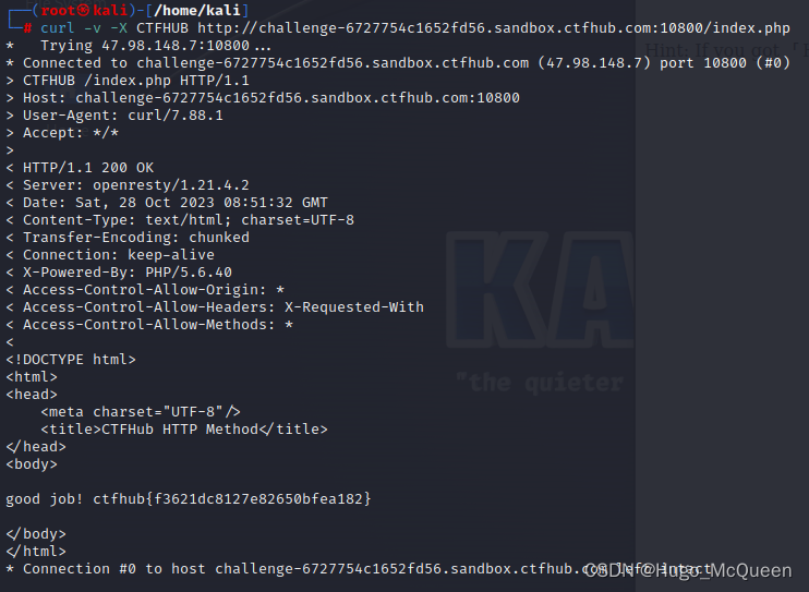 ctfhub-＞web-＞web前置技能-＞HTTP协议-＞请求方式-阿里云开发者社区