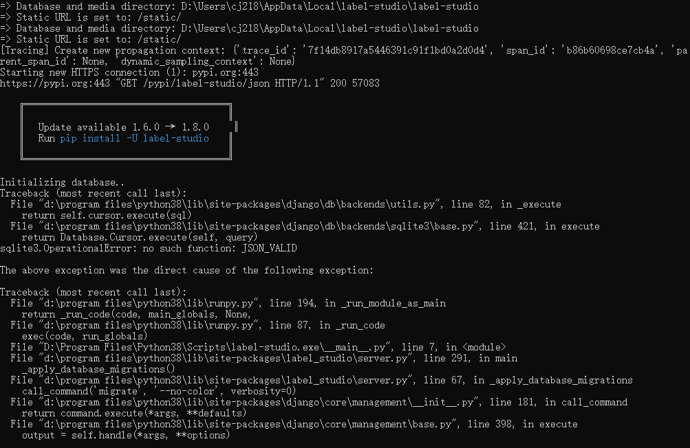 sqlite3.OperationalError: no such function: JSON_VALID-阿里云开发者社区