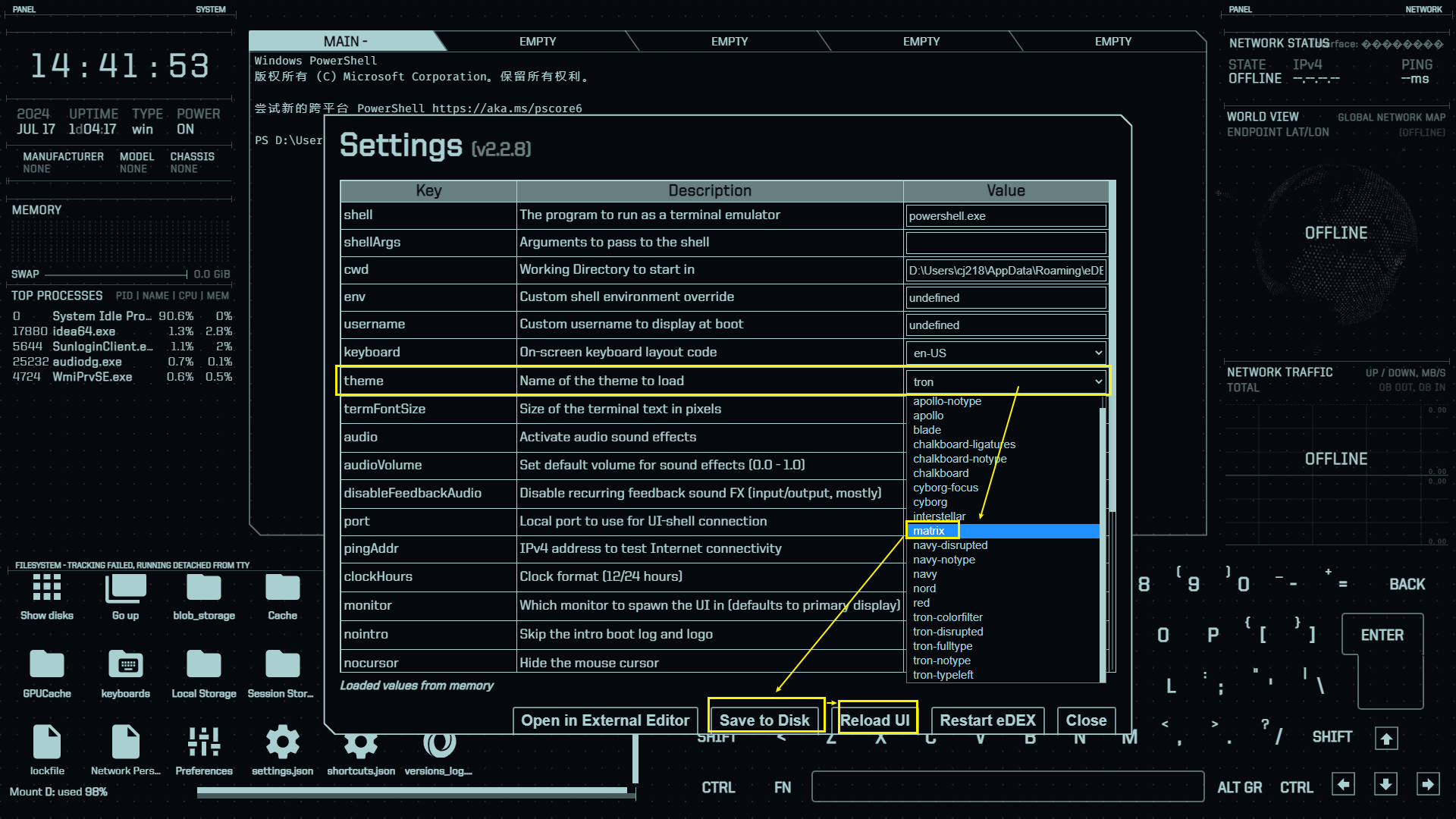 eDEX-UI科幻风跨平台终端模拟器的安装与配置-开发者社区-阿里云