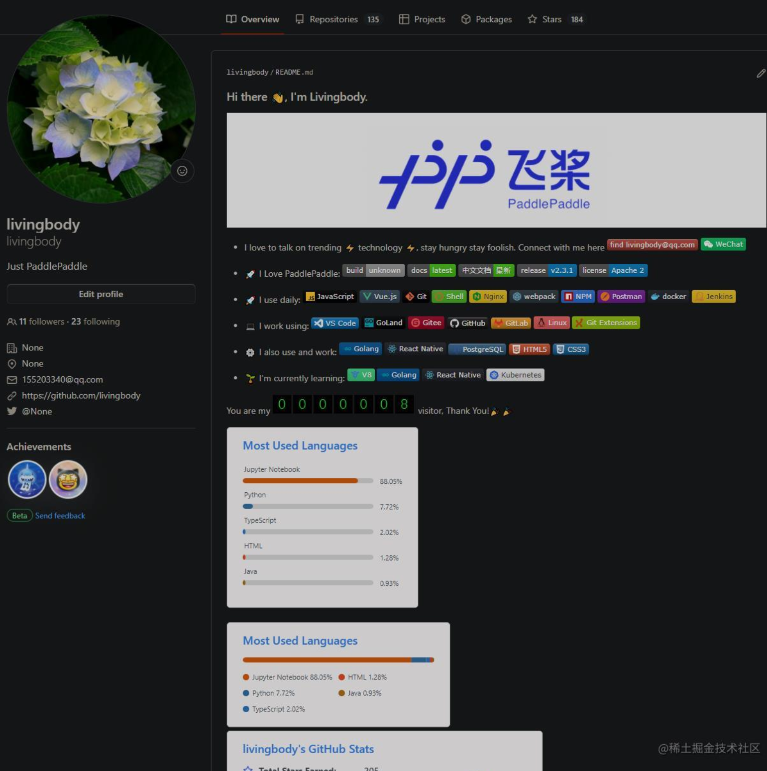 【超漂亮】之我的github美化办法-阿里云开发者社区