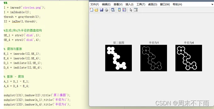 数字图像处理实验（七）| 形态学图像处理{生成结构元素strel、腐蚀运算imerode、膨胀运算imdilate、开运算imopen、闭运算imclose}（附代码和实验截图、汉字视力表项目 ...