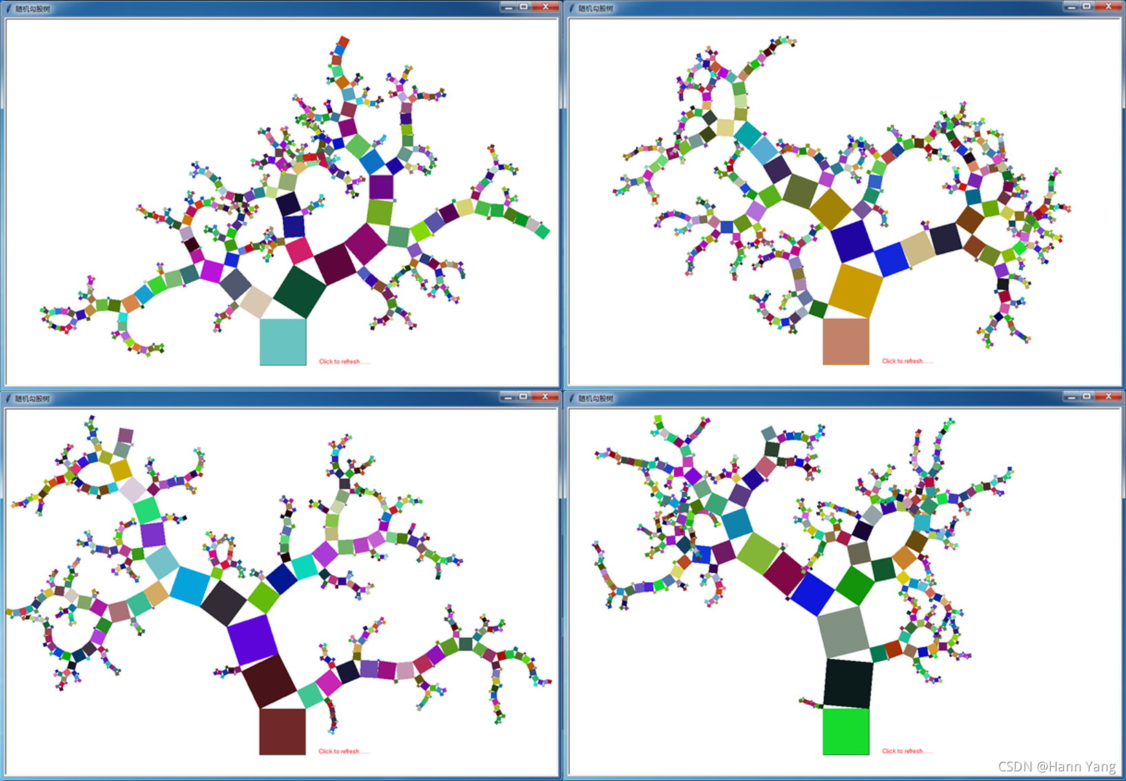 Python 再说勾股树，这次整一棵五彩的任意“生长”的分形树！-阿里云开发者社区