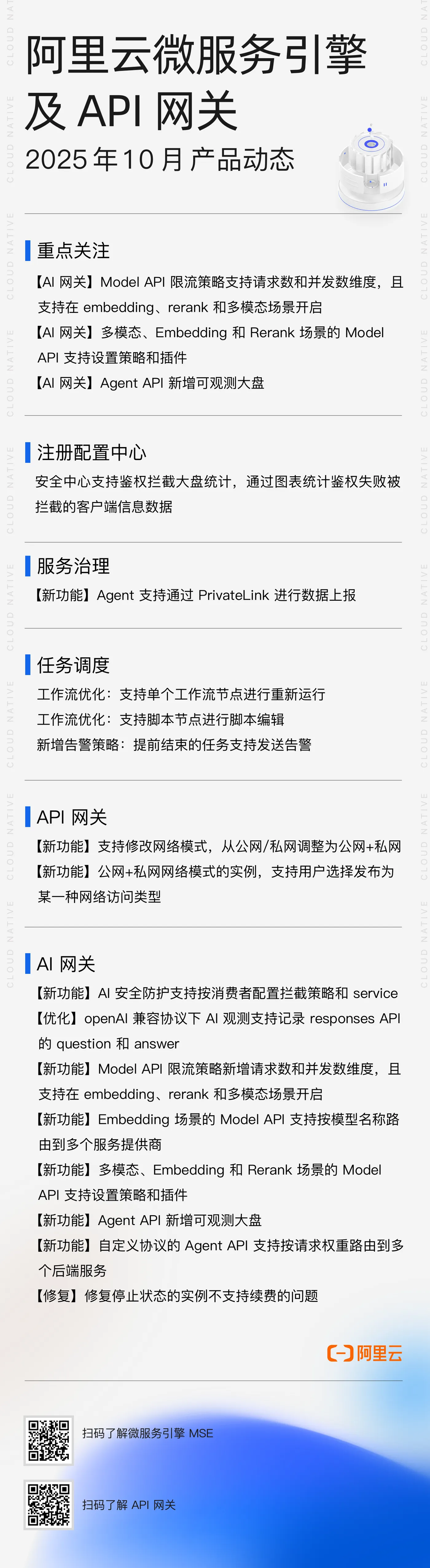 阿里云微服务引擎 MSE 及 API 网关 2025 年 10 月产品动态-阿里云开发者社区