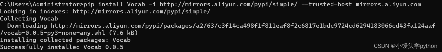 WARNING: The repository located at mirrors.aliyun.com is not a trusted or secure host and is ...