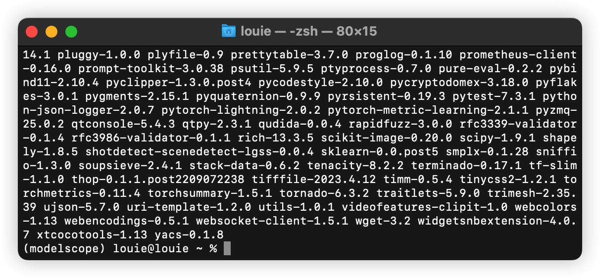 macOS配置ModelScope本地开发环境-开发者社区-阿里云