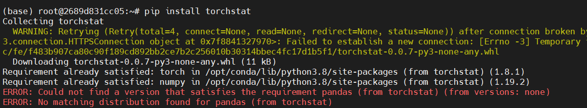 Modulenotfounderror No Module Named Torchstat 阿里云开发者社区