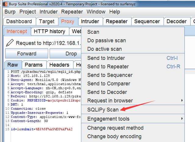 在BurpSuite中安装使用SQLiPy插件调用sqlmap扫描SQL注入-开发者社区-阿里云