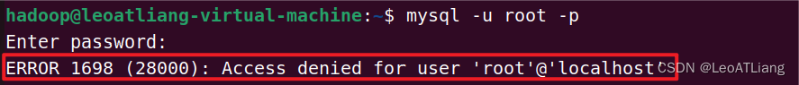 ERROR 1698 (28000): Access denied for user ‘root‘@‘localhost‘解决方法-阿里云开发者社区