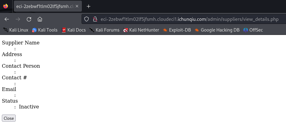 SourceCodester v1.0 SQL 注入（CVE-2023-2130）-阿里云开发者社区