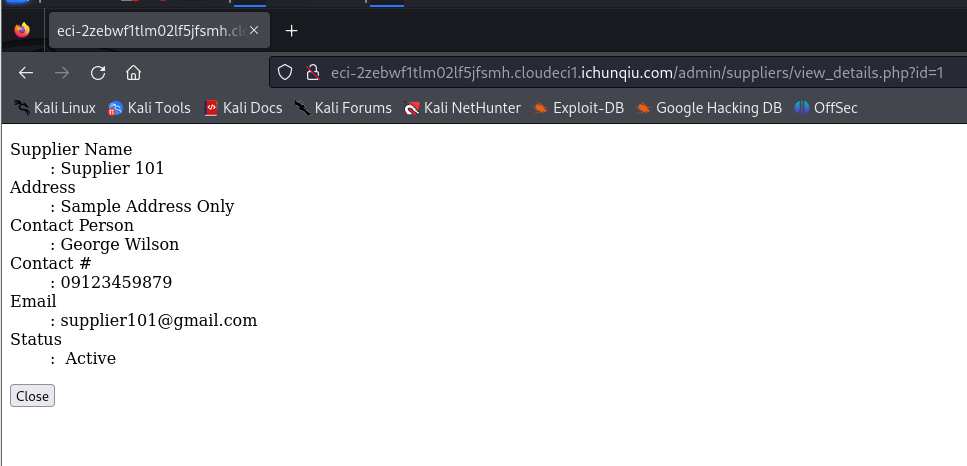 SourceCodester v1.0 SQL 注入（CVE-2023-2130）-阿里云开发者社区