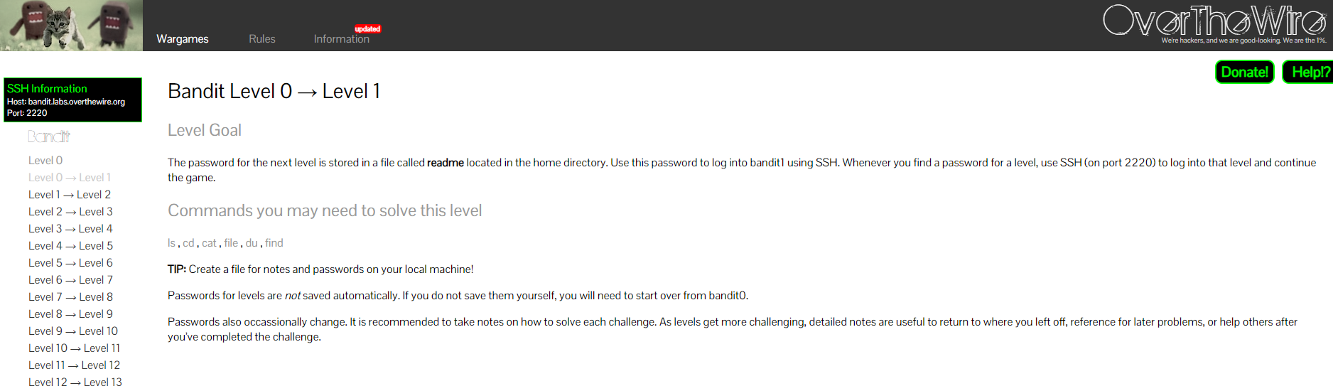 OverTheWire Bandit网络安全挑战通关攻略Level0-12-开发者社区-阿里云