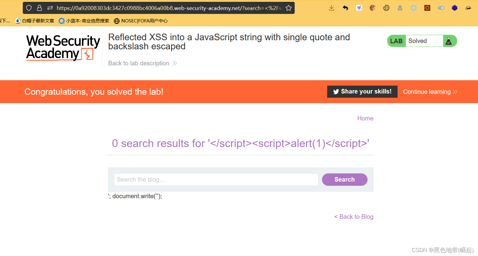 【BP靶场portswigger-客户端11】跨站点脚本XSS-20个实验（上）-阿里云开发者社区