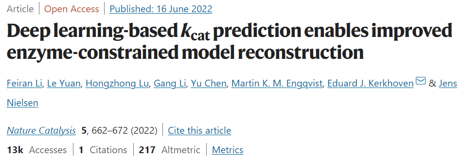 使用深度学习方法高通量预测代谢酶的 kcat，或可揭开细胞工厂的秘密-阿里云开发者社区
