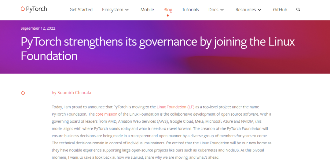 PyTorch正式加入Linux基金会，Linux基金会多了一把「瑞士军刀」？-阿里云开发者社区