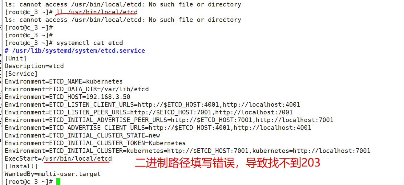 etcd.service: main process exited, code=exited, status=203/EXEC-阿里云开发者社区