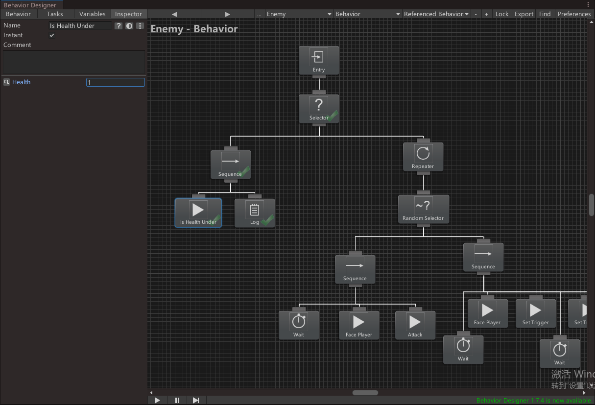 【推荐100个unity插件之7】使用BehaviorDesigner插件制作BOSS的AI行为树-阿里云开发者社区