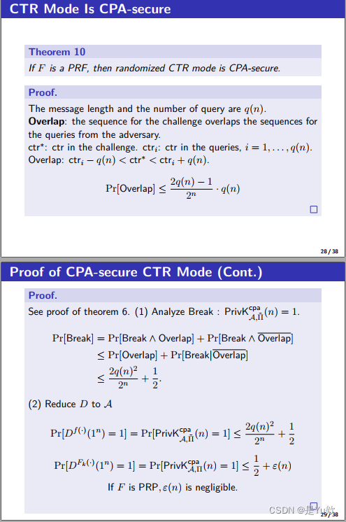 【现代密码学】笔记3.4-3.7--构造安全加密方案、CPA安全、CCA安全 《introduction to modern ...